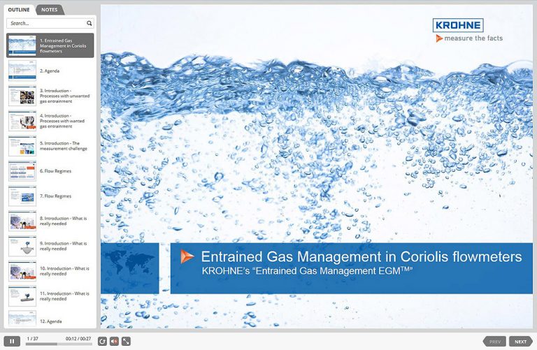 Overview of all eLearning courses – KROHNE Academy online